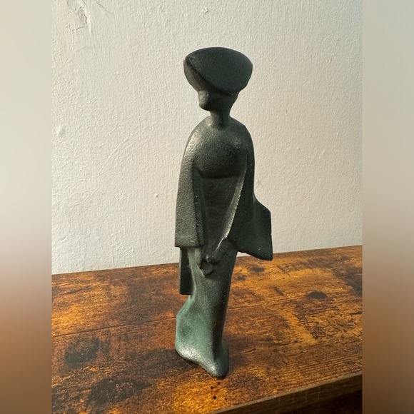 Other | Vintage Midcentury Modern Japanese Cast Iron Green Geisha ...